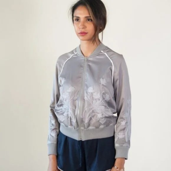 Dance & Marvel | Jackets & Coats | Dance Marvel Grey Bomber | Poshmark